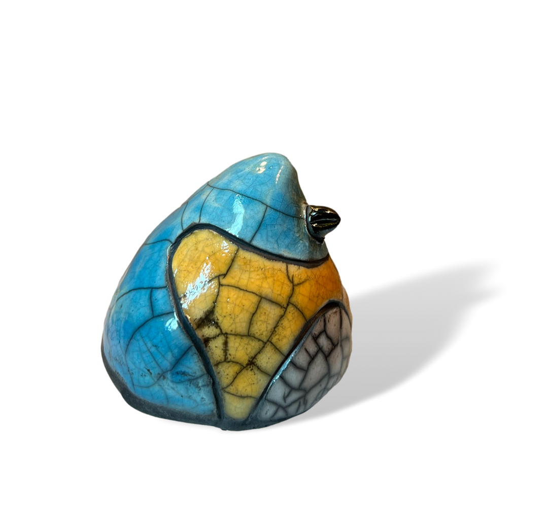 Alan Potter BBSM2 Bluebird Raku Ceramic Sculpture – Panterra Gallery